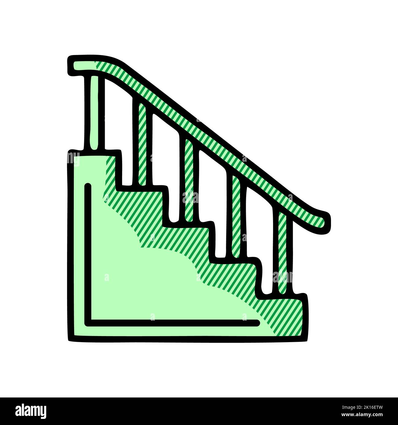 Treppen-Symbol isoliert auf weißem Hintergrund aus der Interior Design ...