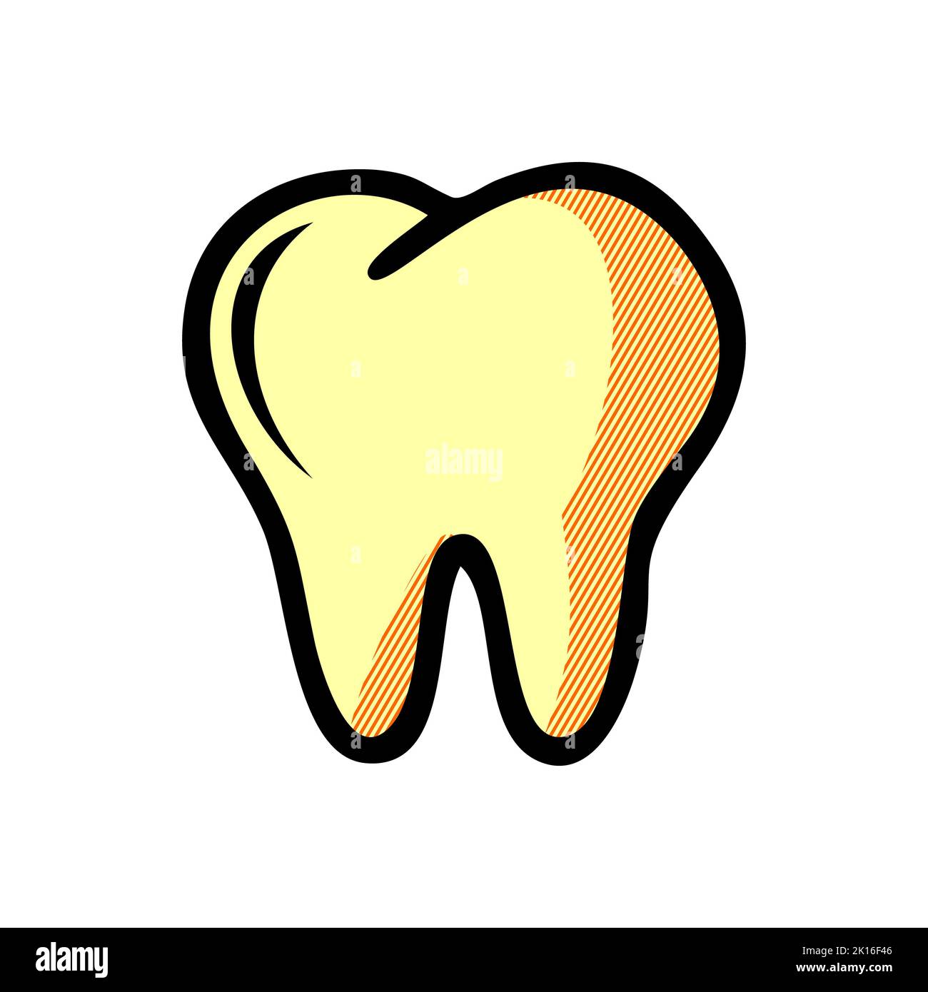 Zahn Umriss Symbol isoliert auf weißem Hintergrund aus Körperteile ...
