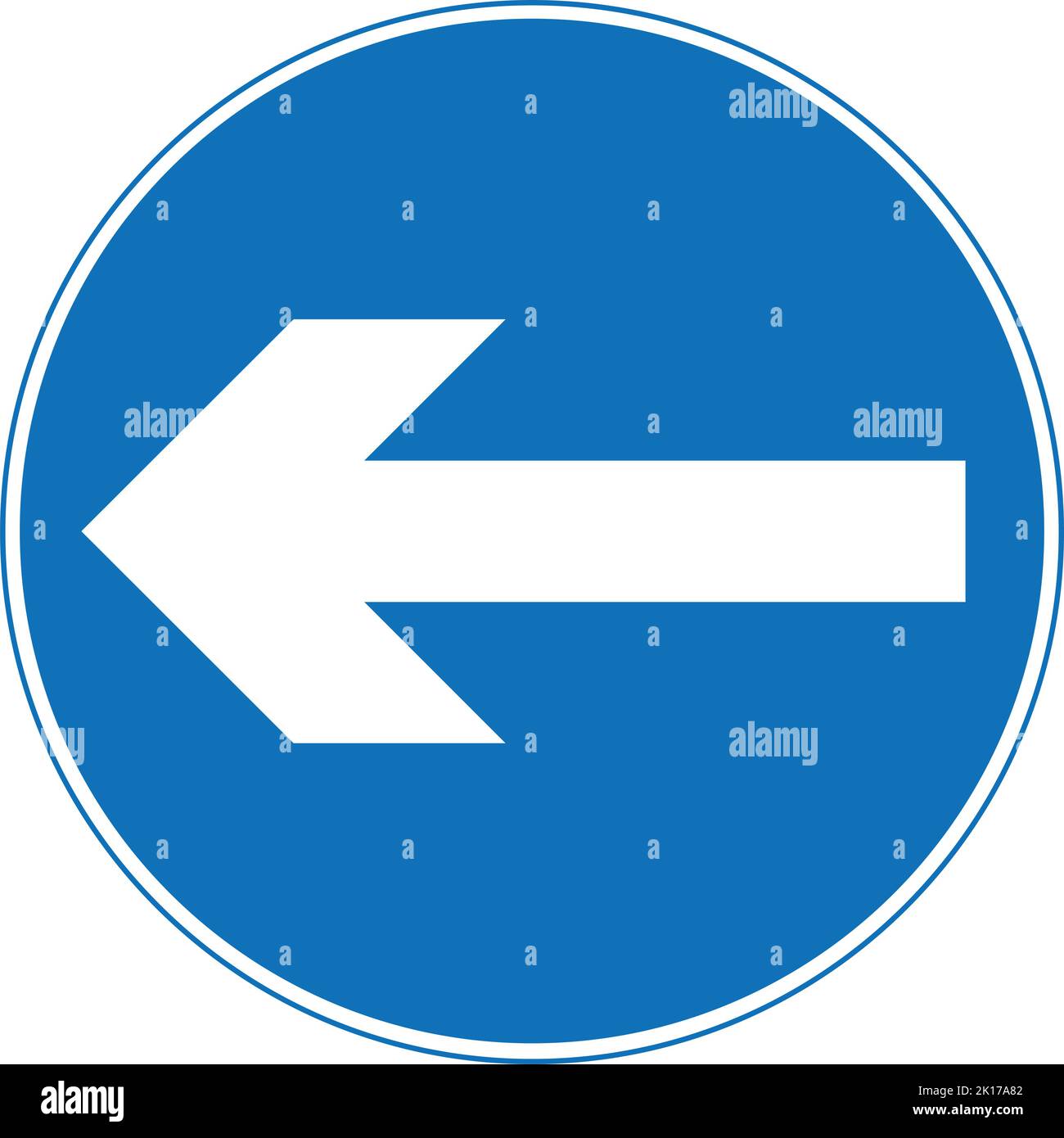 Biegen Sie links ab (rechts, wenn das Symbol umgekehrt ist), das ...