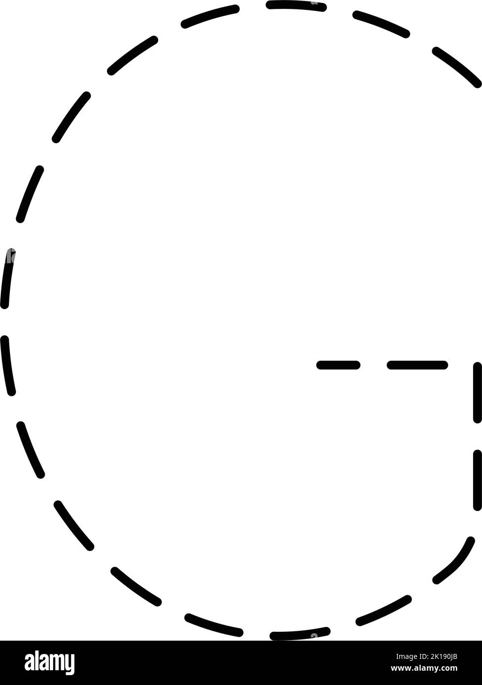 Tracing Alphabet Buchstabe G Vorschrift gepunktete Linie Element für ...