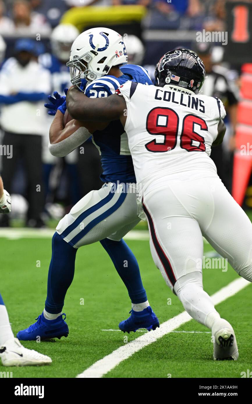 Der Houston Texans Defensive Tackle Maliek Collins (96) bekämpft die ...