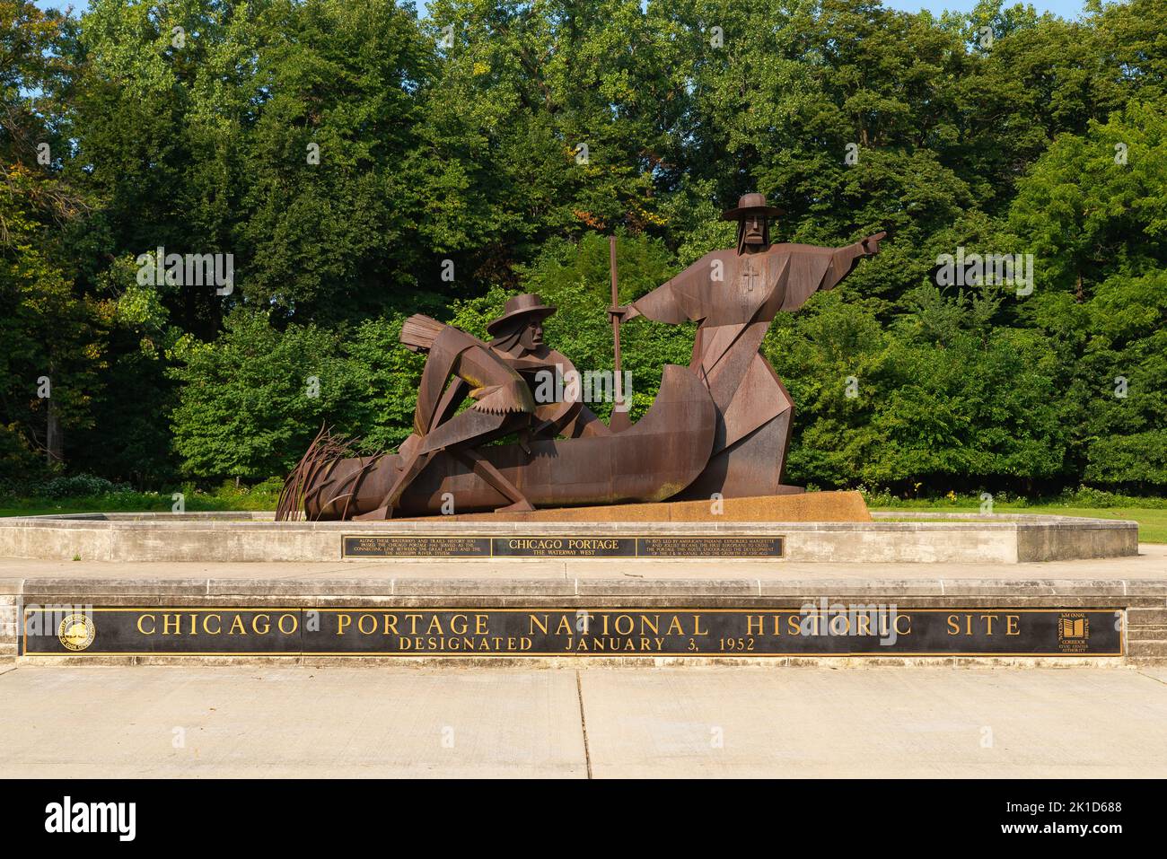 Lyons, Illinois - USA - 15.. September 2022: Skulptur an der Chicago ...