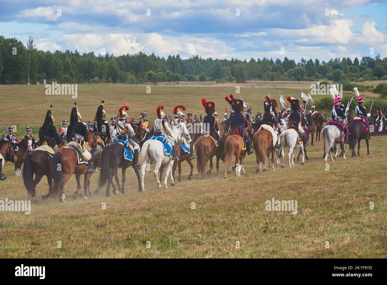 4. September 2022, Borodino, Russland. Rekonstruktion der Schlacht von ...
