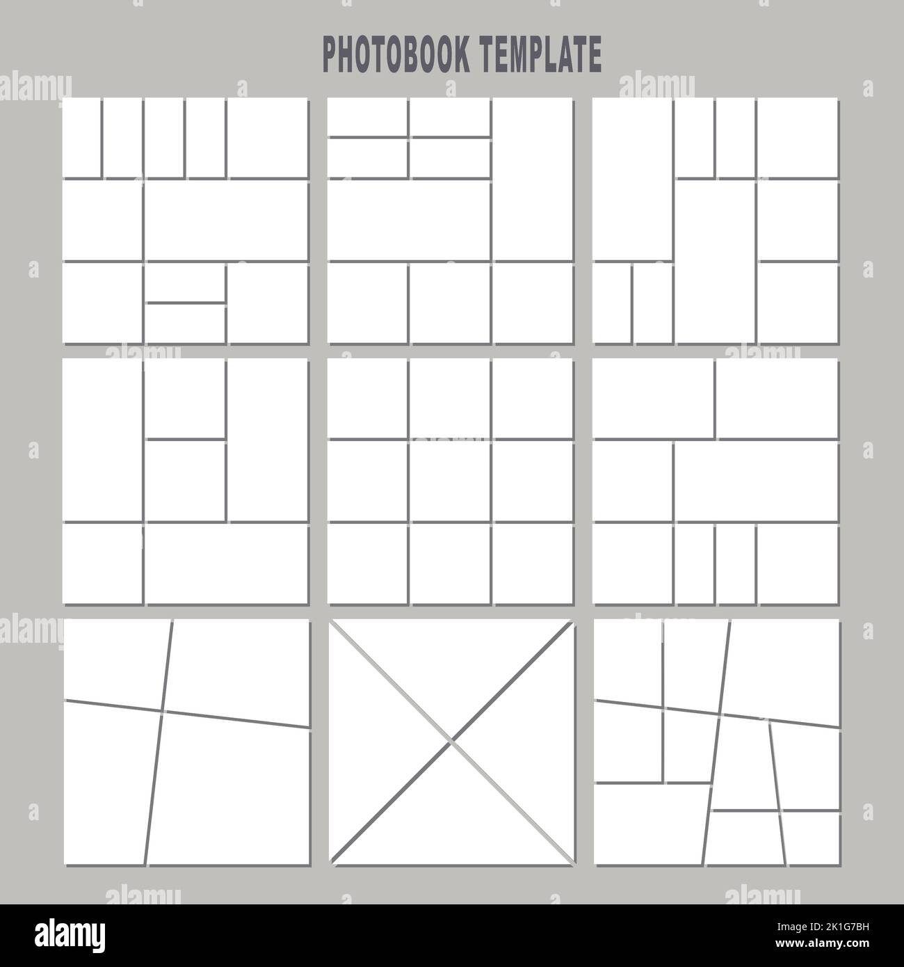 Foto Collage Raster Vorlage Foto Collage. Fotoalbum-Design Stock ...