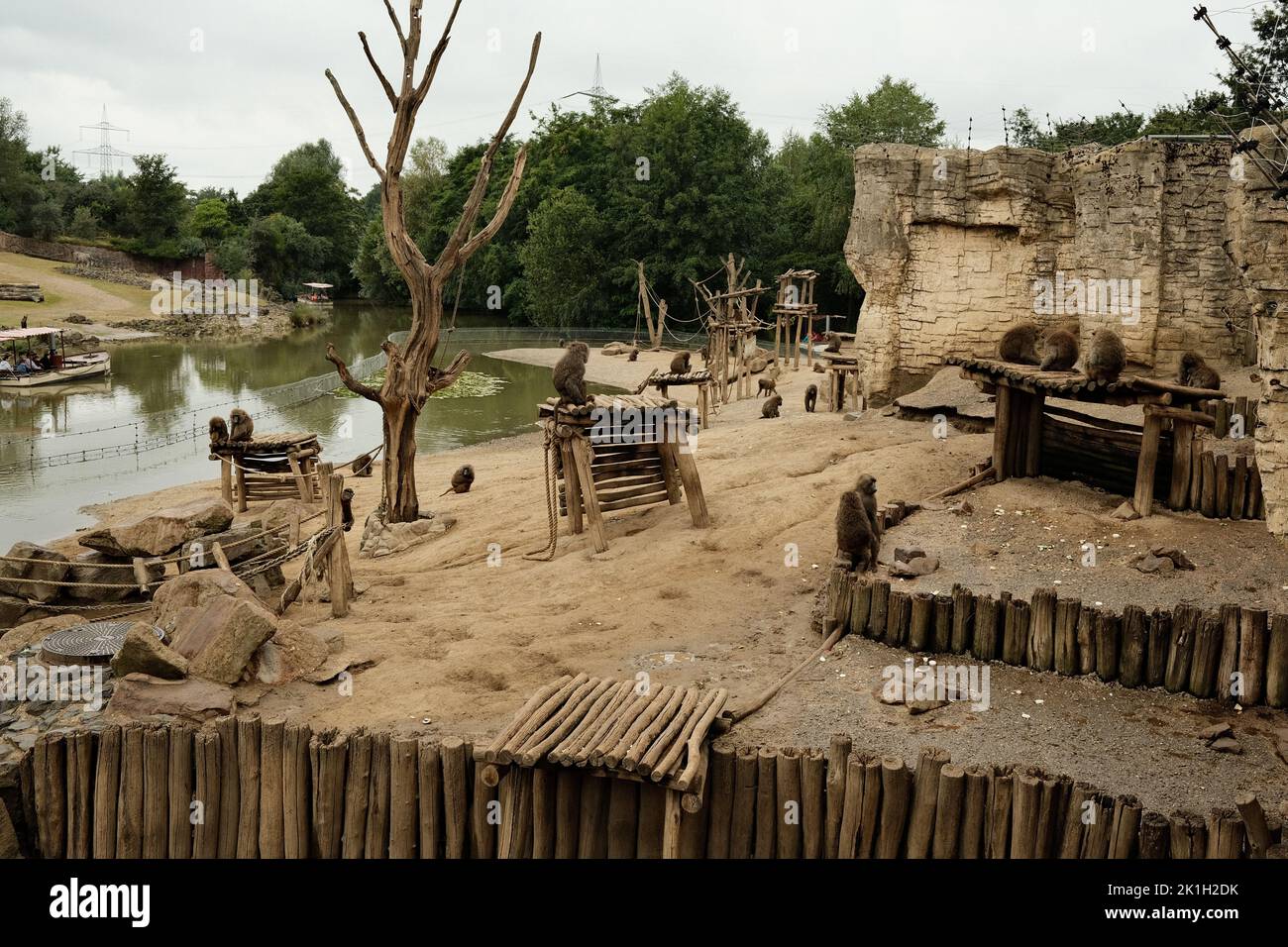 Affengehege im Zoo ''Zoom Erlebniswelt Gelsenkirchen' in Deutschland ...