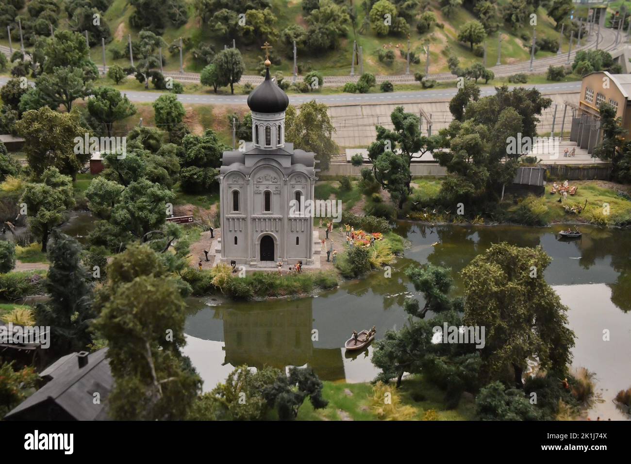 Moskau. Das Museum Diorama "Zar-Modell", in dem die bekanntesten Orte ...