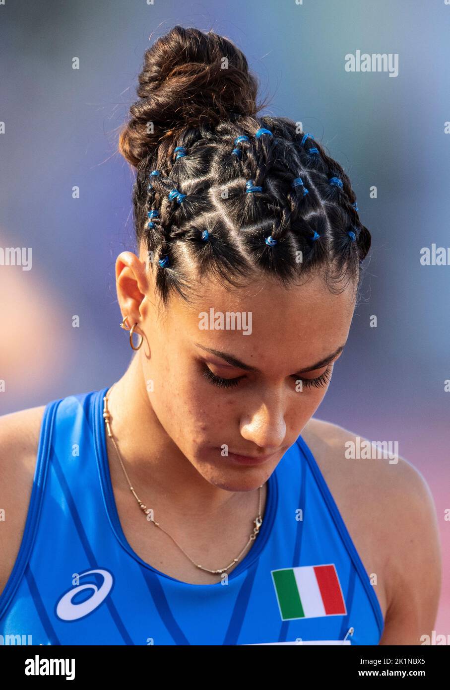 Rebecca Sartori aus Italien tritt am 19.. Juli bei den Leichtathletik ...