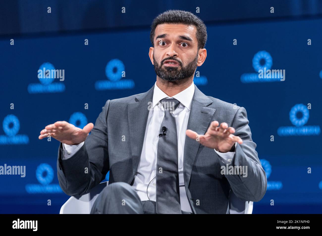 New York, NY - 19. September 2022: Seine Exzellenz Hassan Al THawadi im ...
