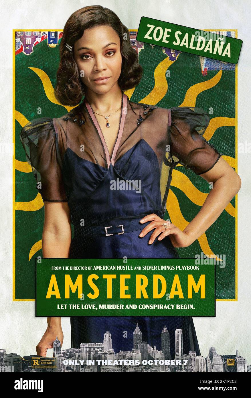 AMSTERDAM, US-Charakterposter, Zoe Saldana, 2022. © Walt Disney Studios ...