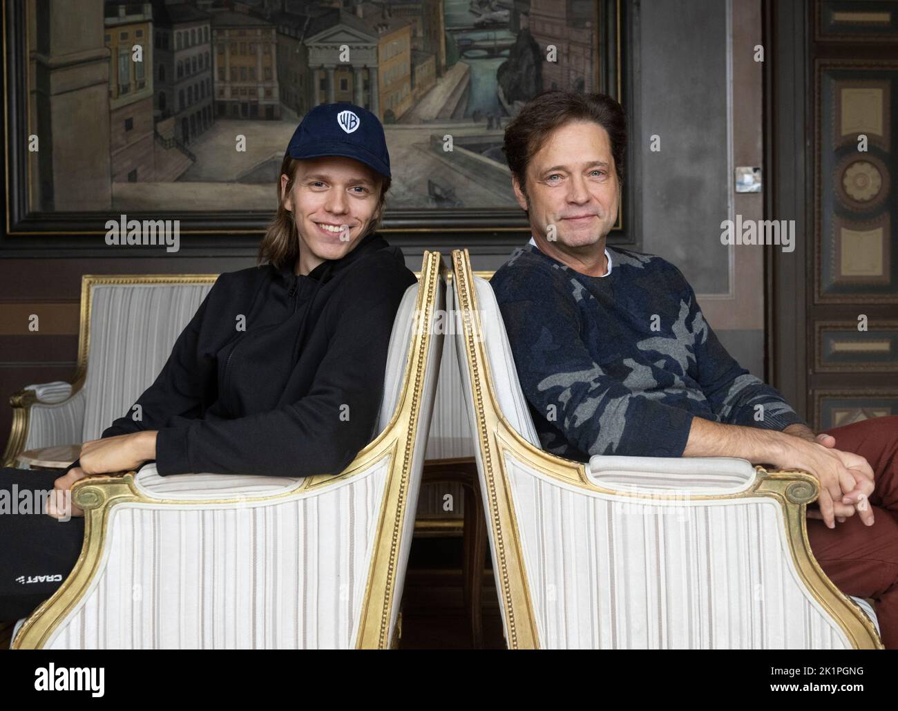 Die Schauspieler Valter Skarsgard (schwedisch: Valter Skarsgård) und ...