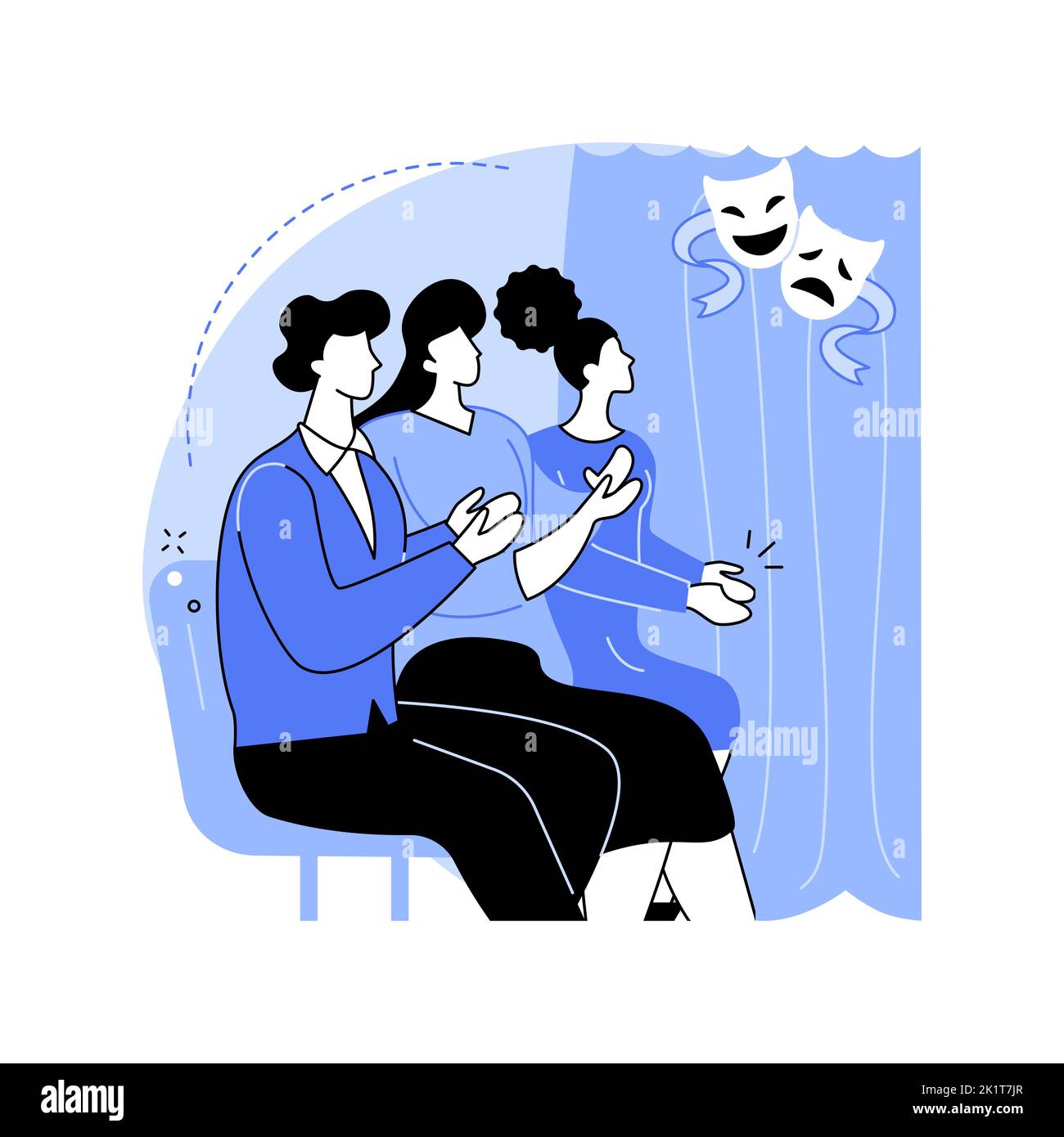 Besuch Theater isoliert Cartoon-Vektor-Illustrationen Stock ...