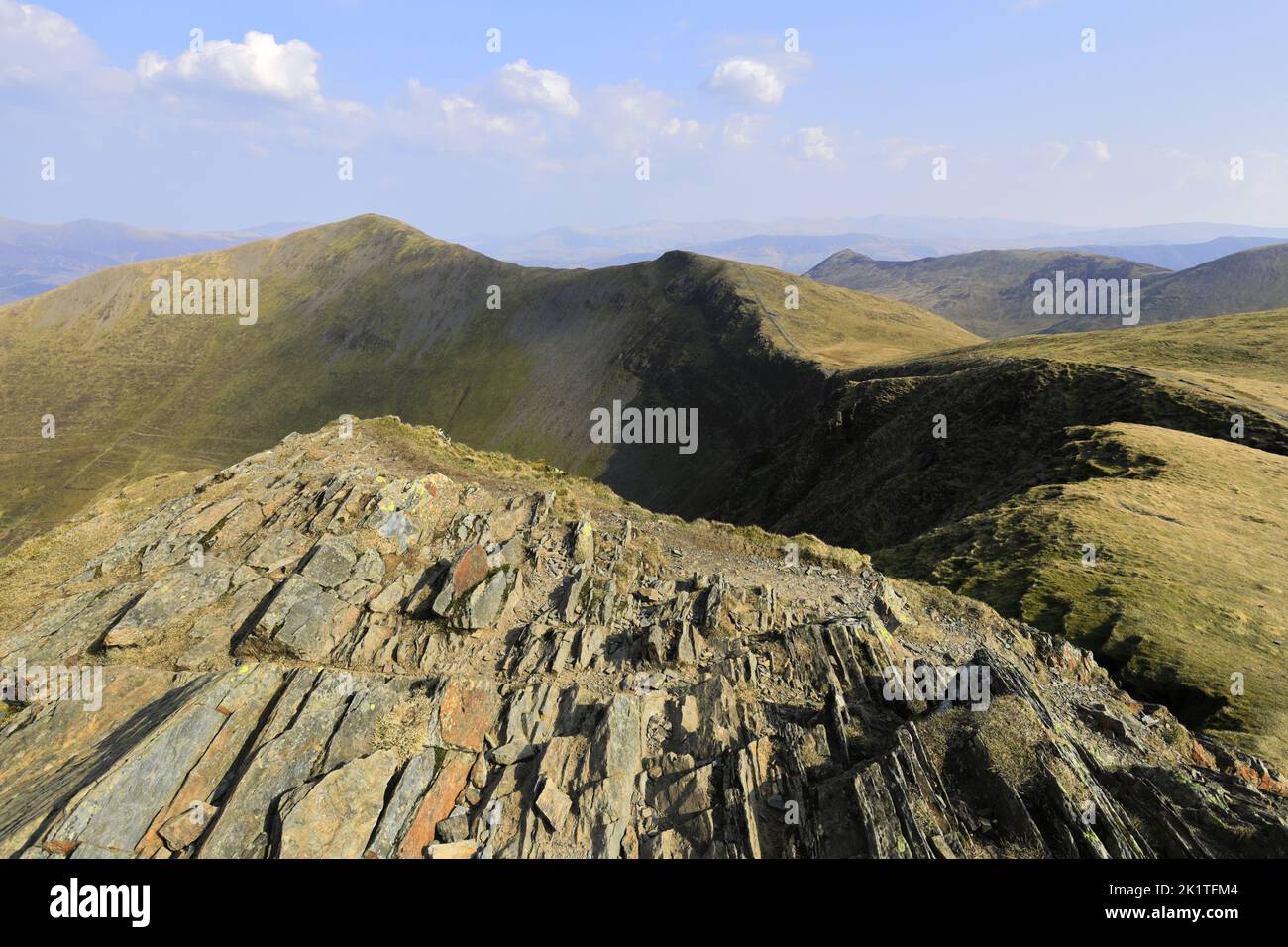 Blick auf Grisedale Pike Fell, North Western Fells; Lake District ...