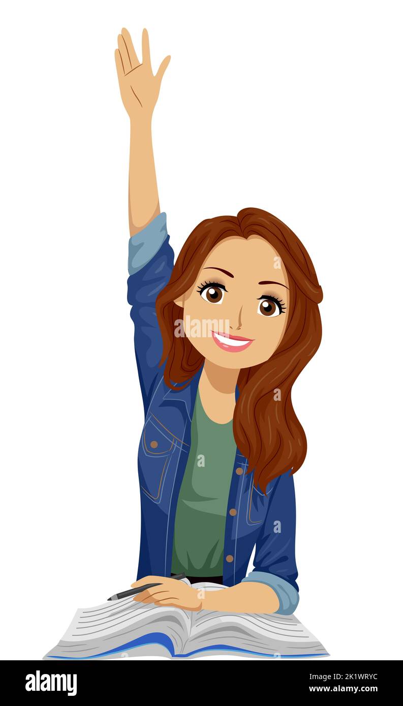 Schüler heben die hand clipart -Fotos und -Bildmaterial in hoher ...