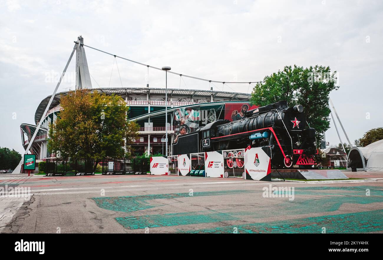 30. August 2021, Moskau, Russland. Fußballstadion „Locomotive“ (RZD ...