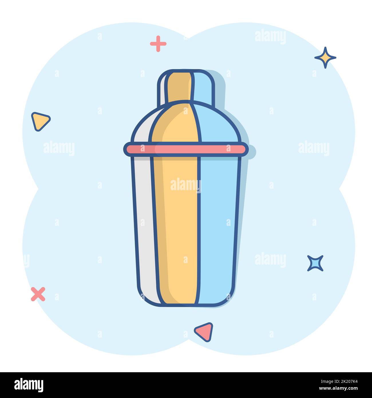 Shaker Symbol im Comic-stil. Sport bottle Vektor Cartoon Illustration ...