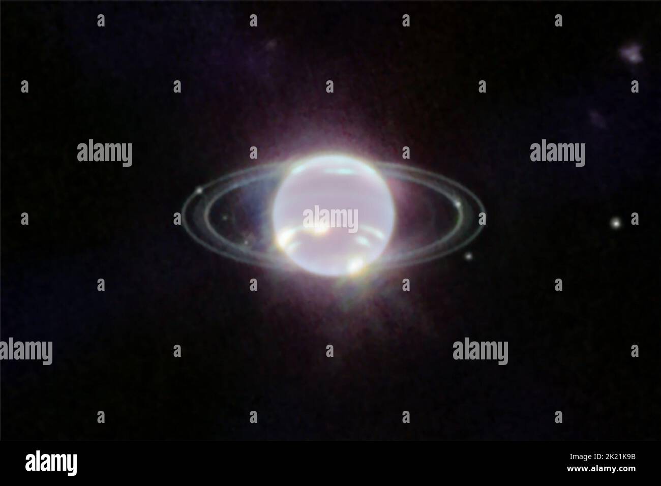 21. September 2022: Der Planet Neptun und seine Ringe wurden vom Weltraumteleskop James Webb ...