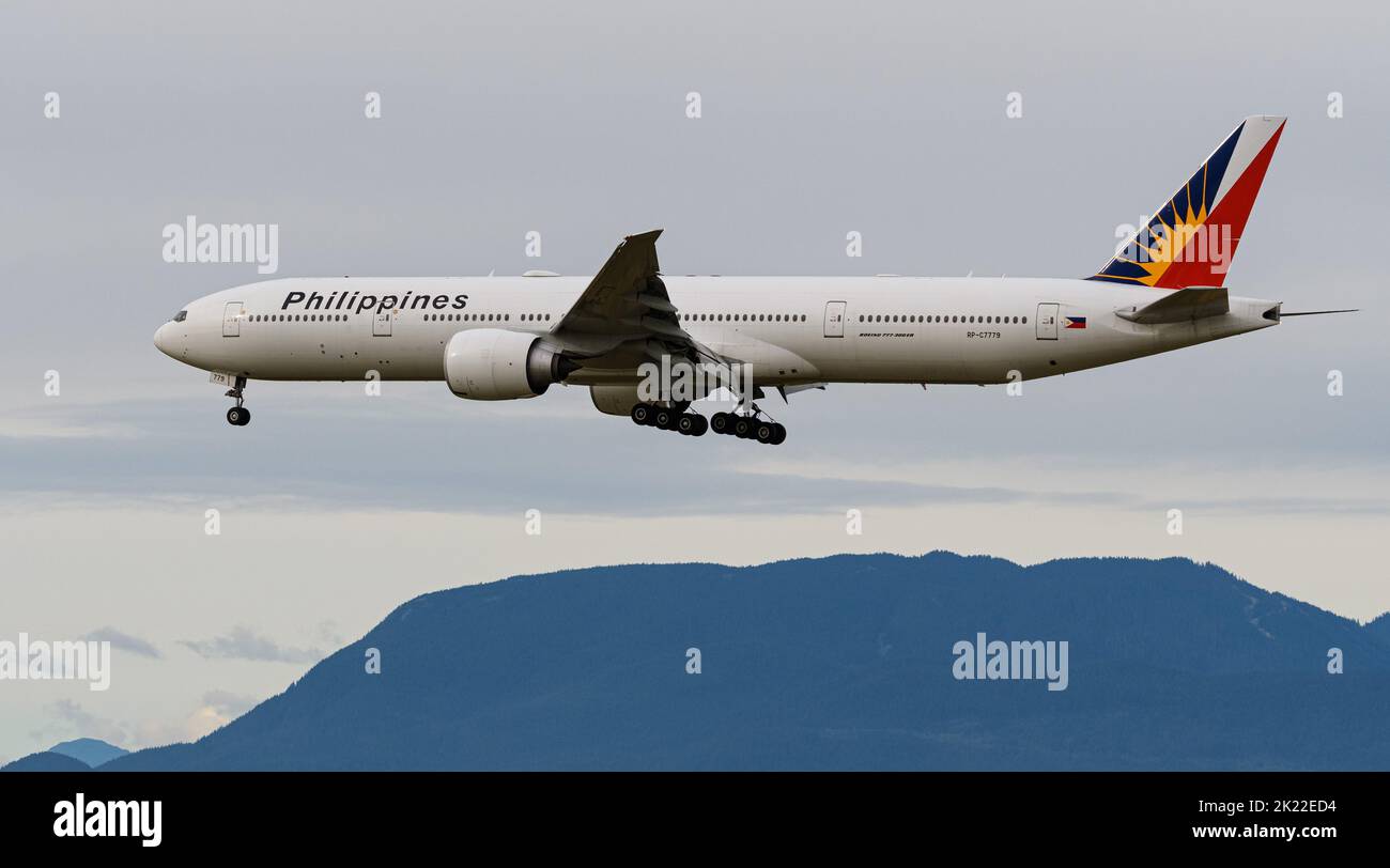 Richmond, British Columbia, Kanada. 17. September 2022. Ein Boeing 777-300ER-Jet (RP-C7779) von ...