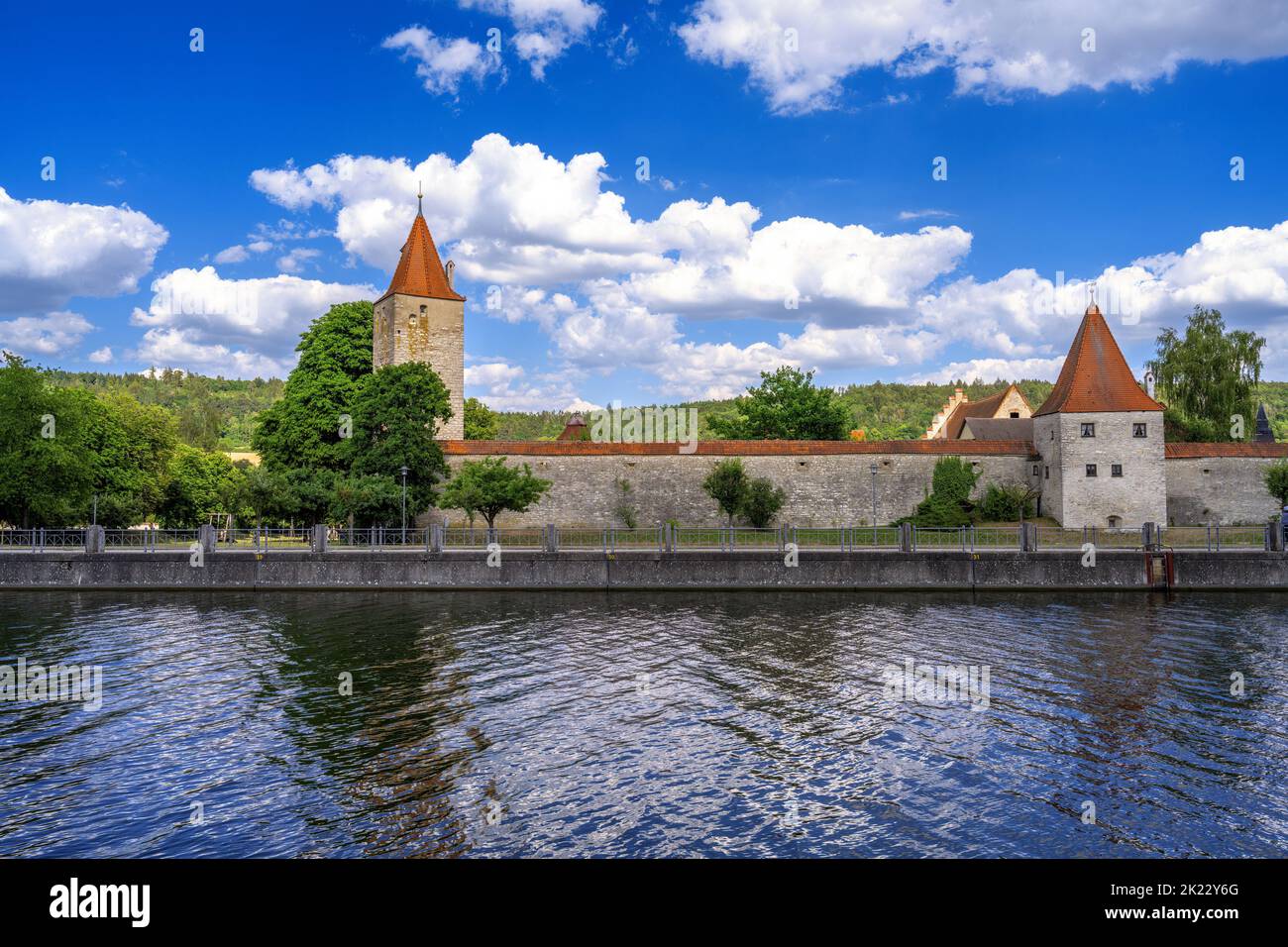 Historische Altstadt von Berching am Rhein-Main-Donau-Kanal ...