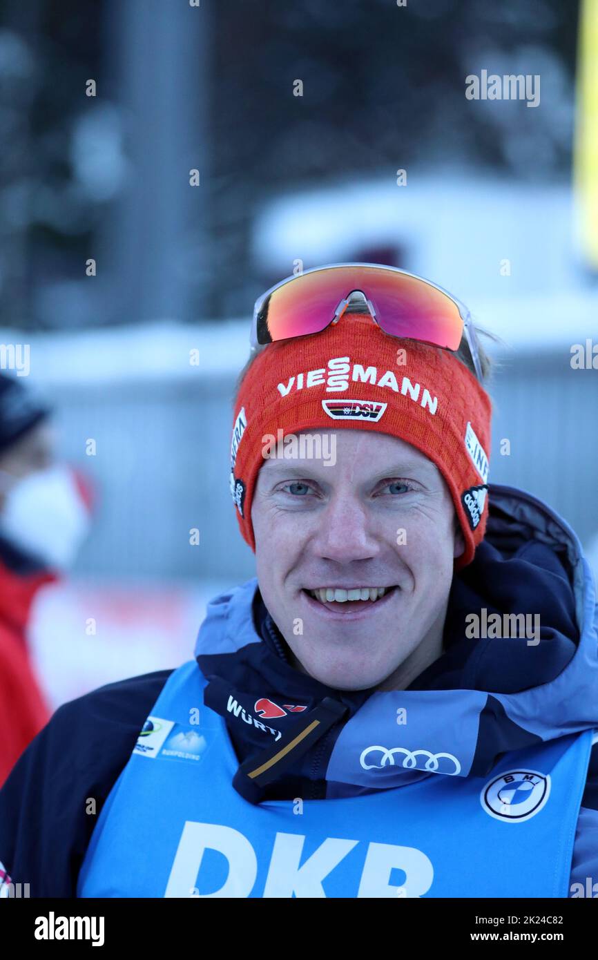 Roman Rees (SV Schauinsland) beim IBU Biathlon Weltcup Staffel Herren 4 ...