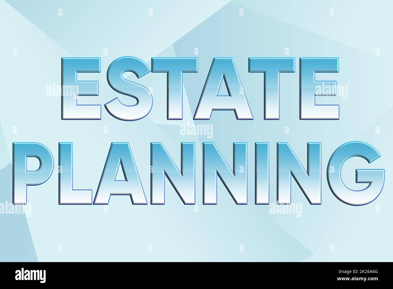 Handschriftliches Schild Estate Planning. Das Wort, das auf dem ...