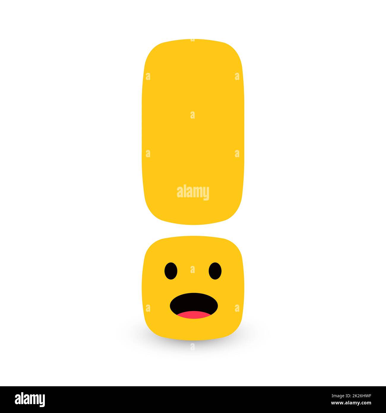 Cartoon emoticon exclamation mark character -Fotos und -Bildmaterial in ...