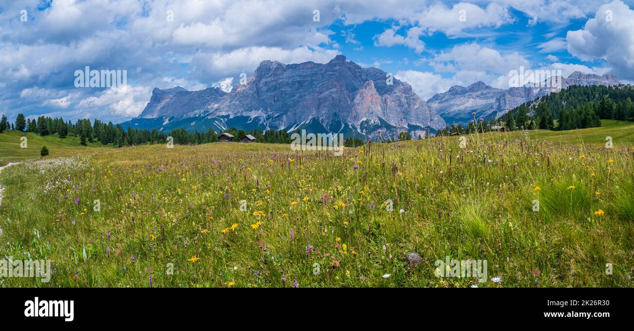 Die Hochebene von Pralongia im Herzen der Dolomiten, zwischen Corvara ...