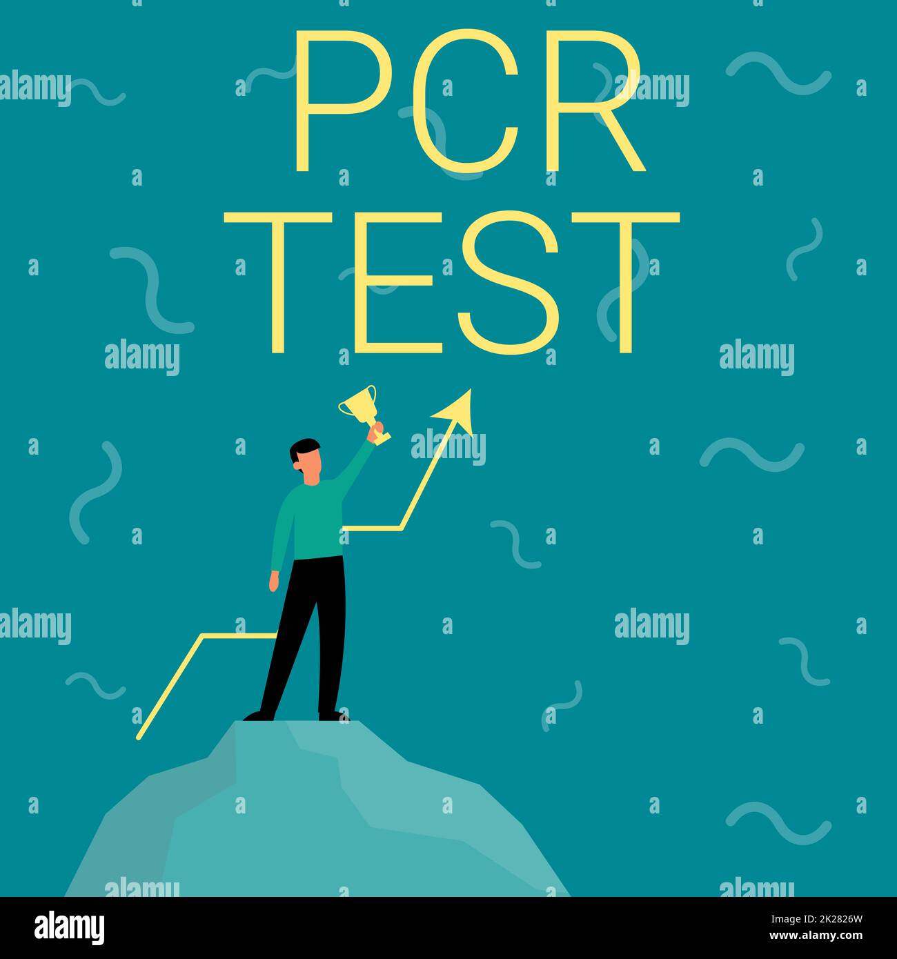 Inspiration mit Vorzeichen PCR-Test. Internetkonzept qualitativer ...