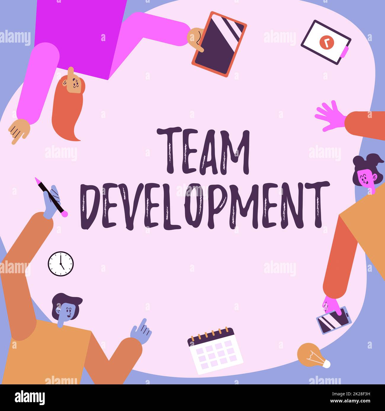 Inspiration zeigt Zeichen für Team Development. In diesem Dokument ...