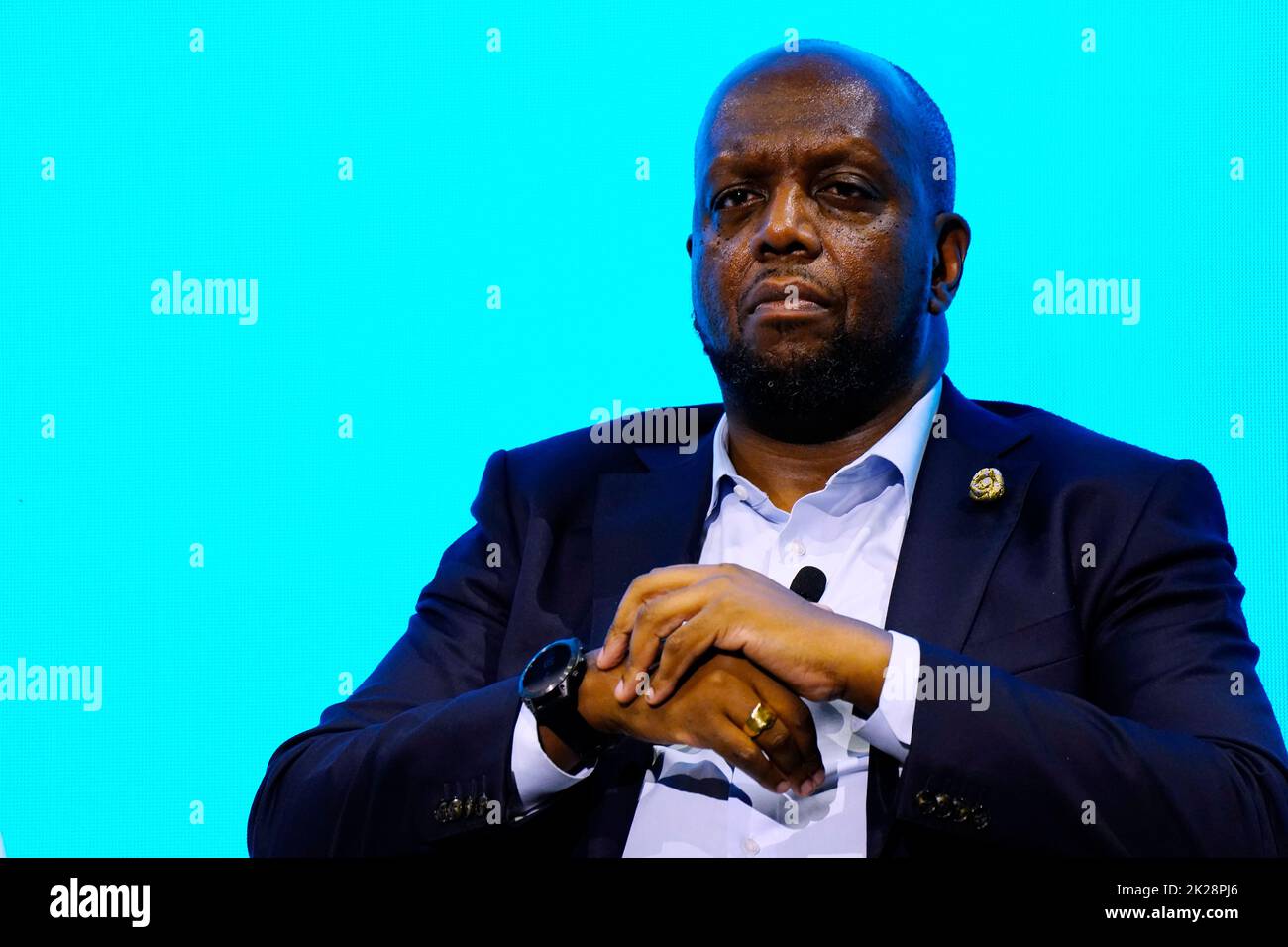 09/18/2022 New York, New York S.E. Botschafter Martin Kimani spricht ...