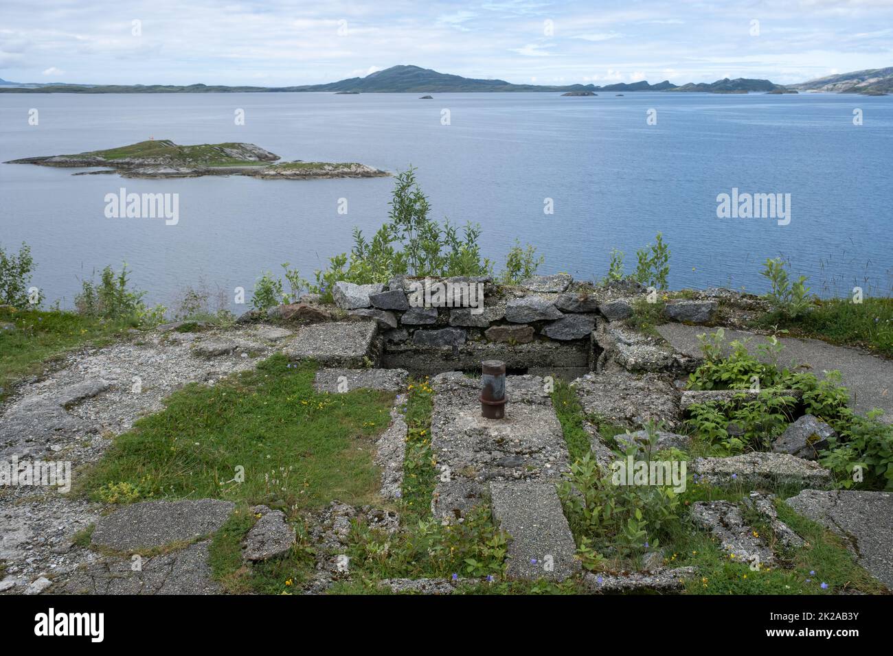 Gronsvik, Norwegen - 09. Juli 2022: Die Festung Gronsvik war eine ...