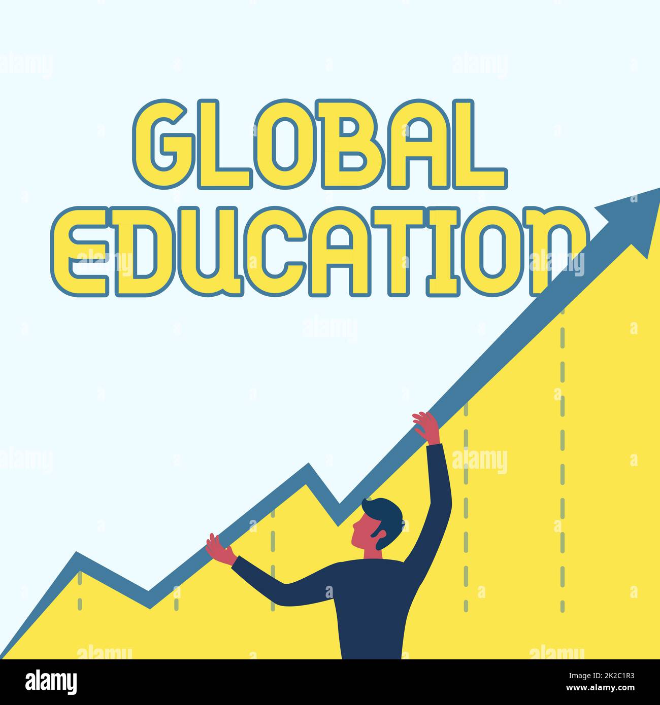 Handschriftliches Schild Global Education. Internet-Konzeptideen, die ...