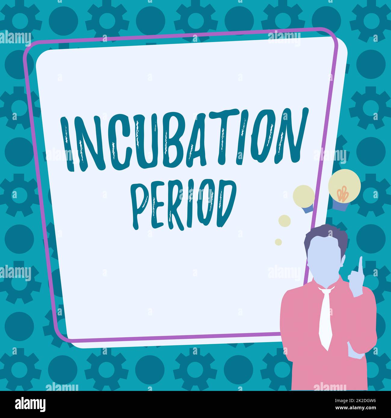 Textzeichen zeigt Inkubationszeit an. Geschäftsansatz verstrichene Zeit ...