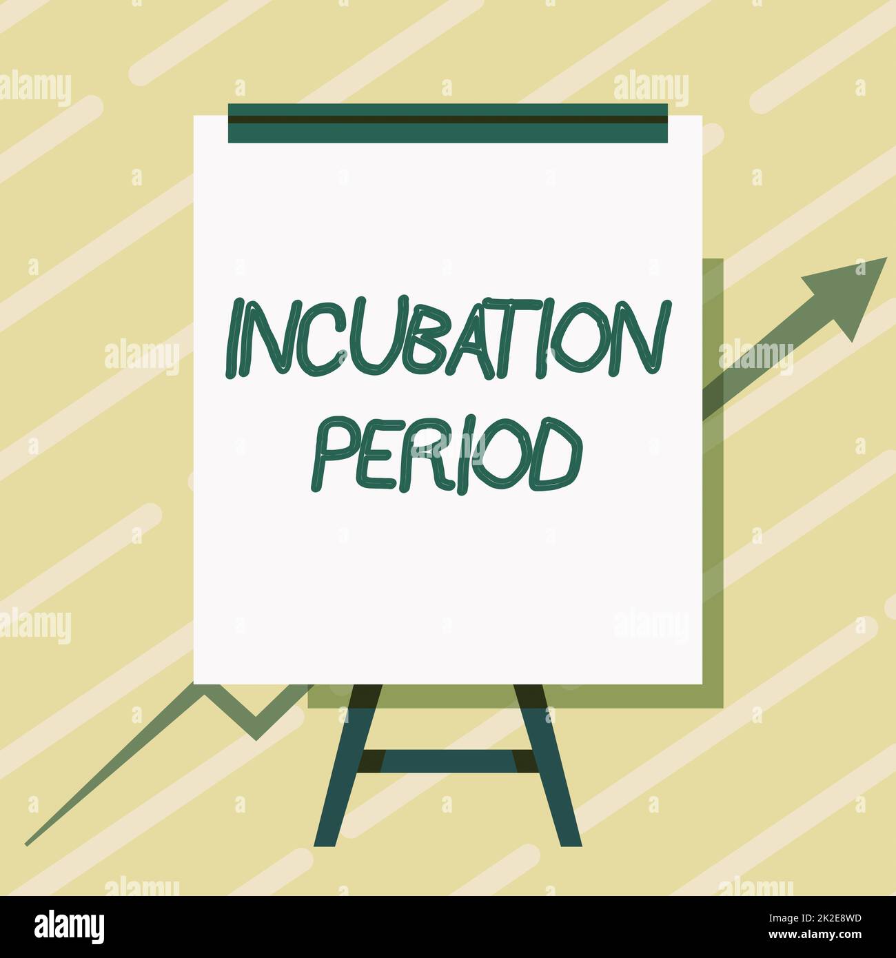 Konzeptionelle Beschriftung Inkubationszeit. Geschäftskonzept ...
