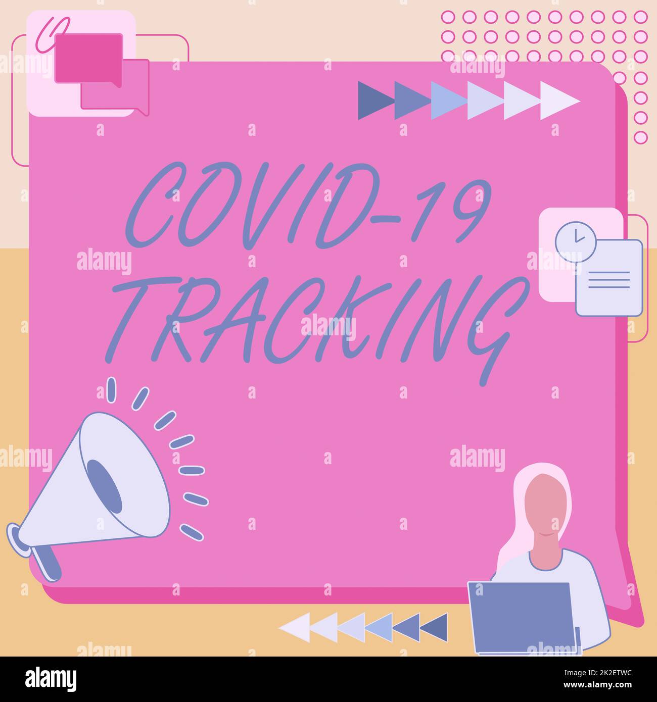 Inspiration mit Schild Covid 19 Tracking. Konzeptionelle Foto ...