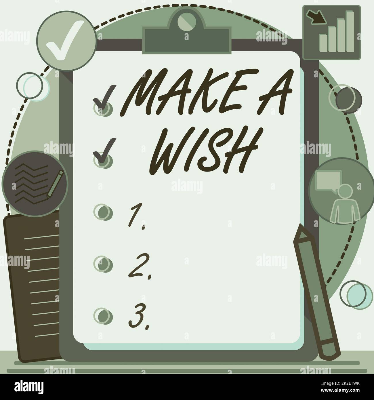 Das Schreiben, das Text zeigt, macht einen Wunsch. Geschäftsidee Träume ...