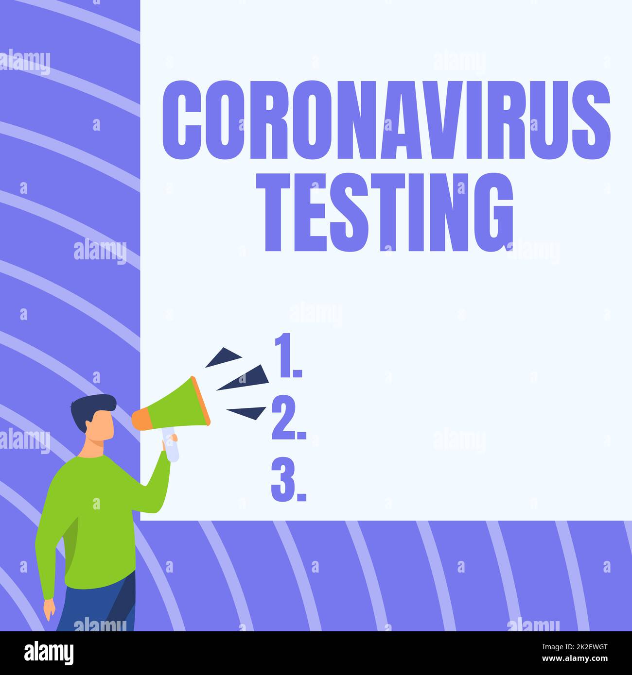 Inspiration zeigt Zeichen Coronavirus-Test. Internet Concept Sammlung ...