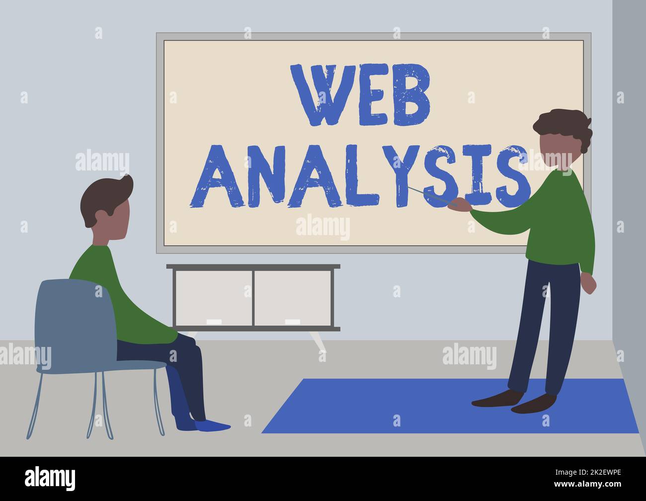 Signieren, das die Webanalyse anzeigt. Wort für Web-Analyse Lehrer und Schüler Zeichnen mit ...