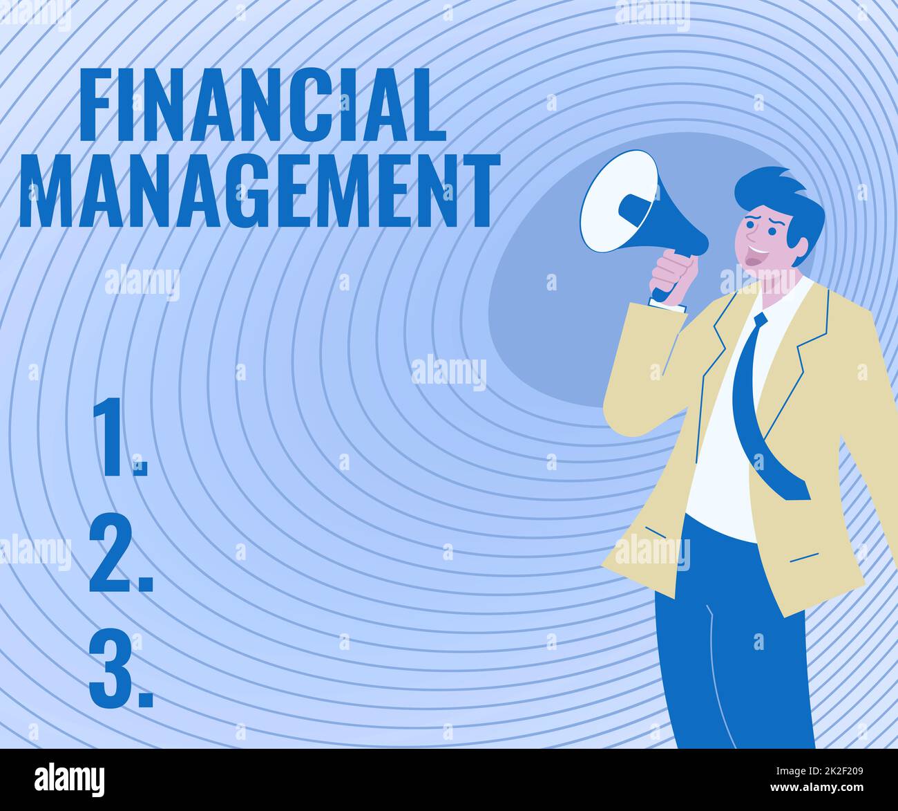 Financial Management -Text wird geschrieben. Geschäftsbeispiele ...