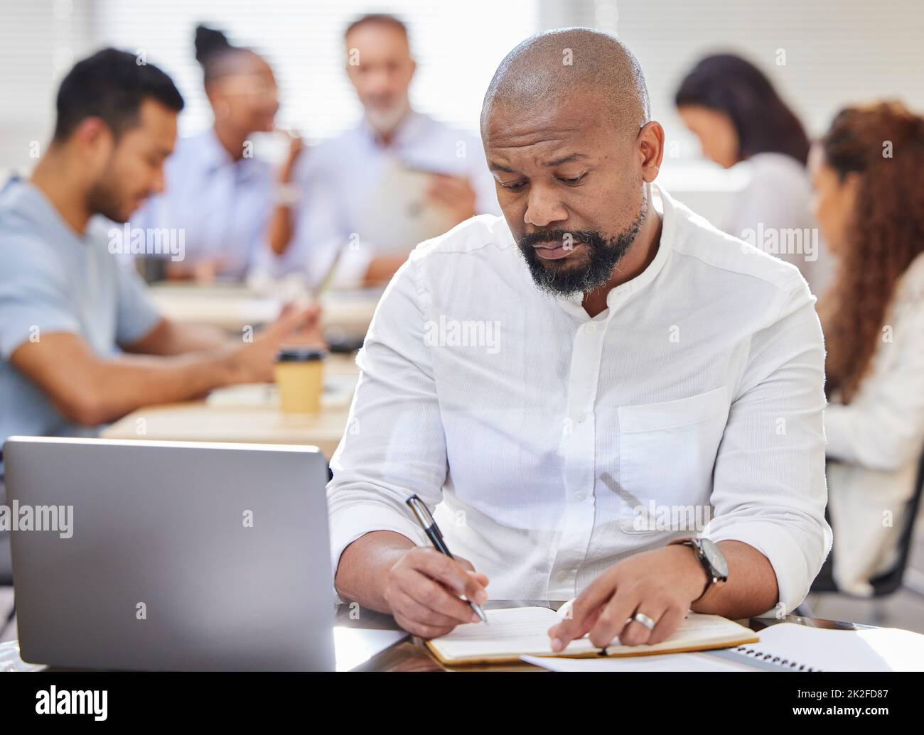 Der Mann, der für große Pläne verantwortlich ist. Aufnahme eines ...