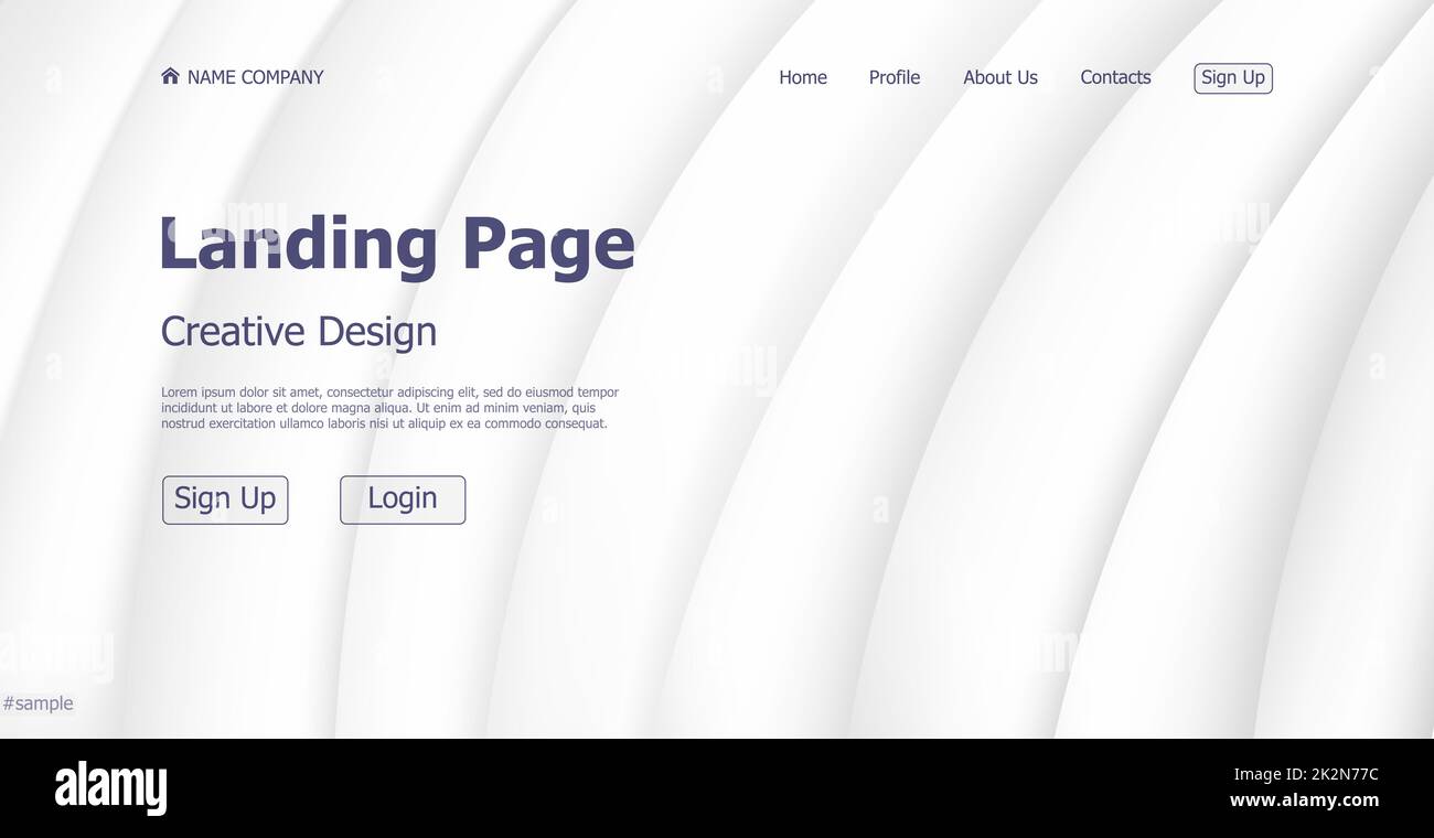Startseite Landing weiß grau Web Landing Page Vorlage digitale Website Landing Page Design ...