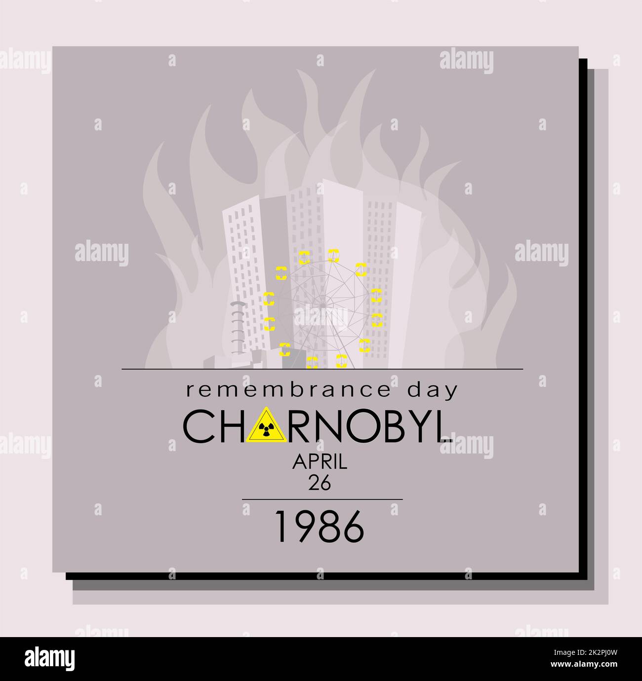 26. April. Poster zum Tag des Tschernobyl-Unfalls. Tschernobyl ...