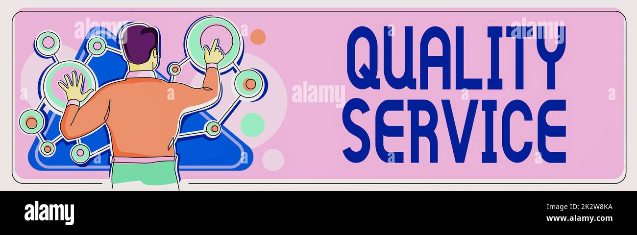 Inspiration für das Zeichen „Quality Service“. Unternehmen zeigen, wie ...