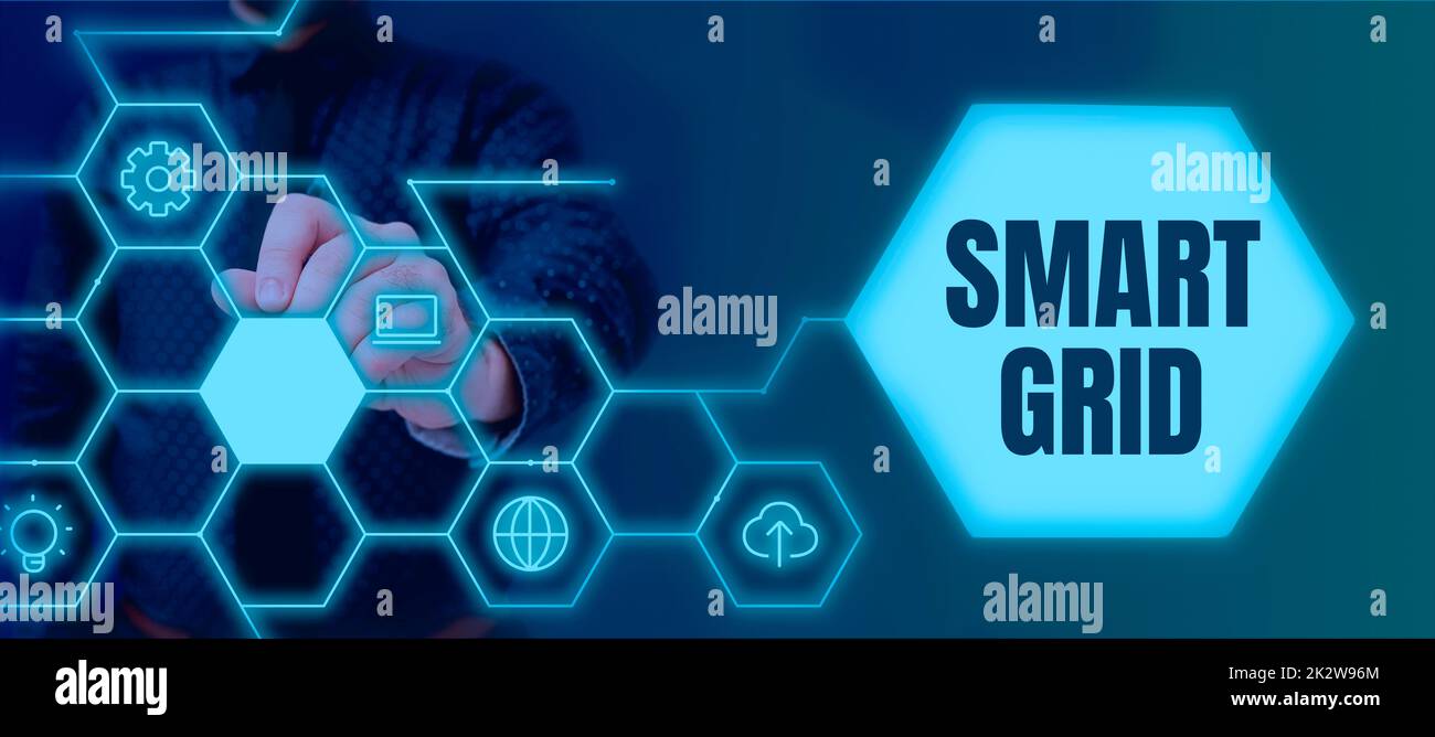 Textbeschriftung mit Smart Grid. Das Konzeptfoto enthält Betriebs- und ... Textbeschriftung mit Smart Grid. Das Konzeptfoto enthält Betriebs- und ...