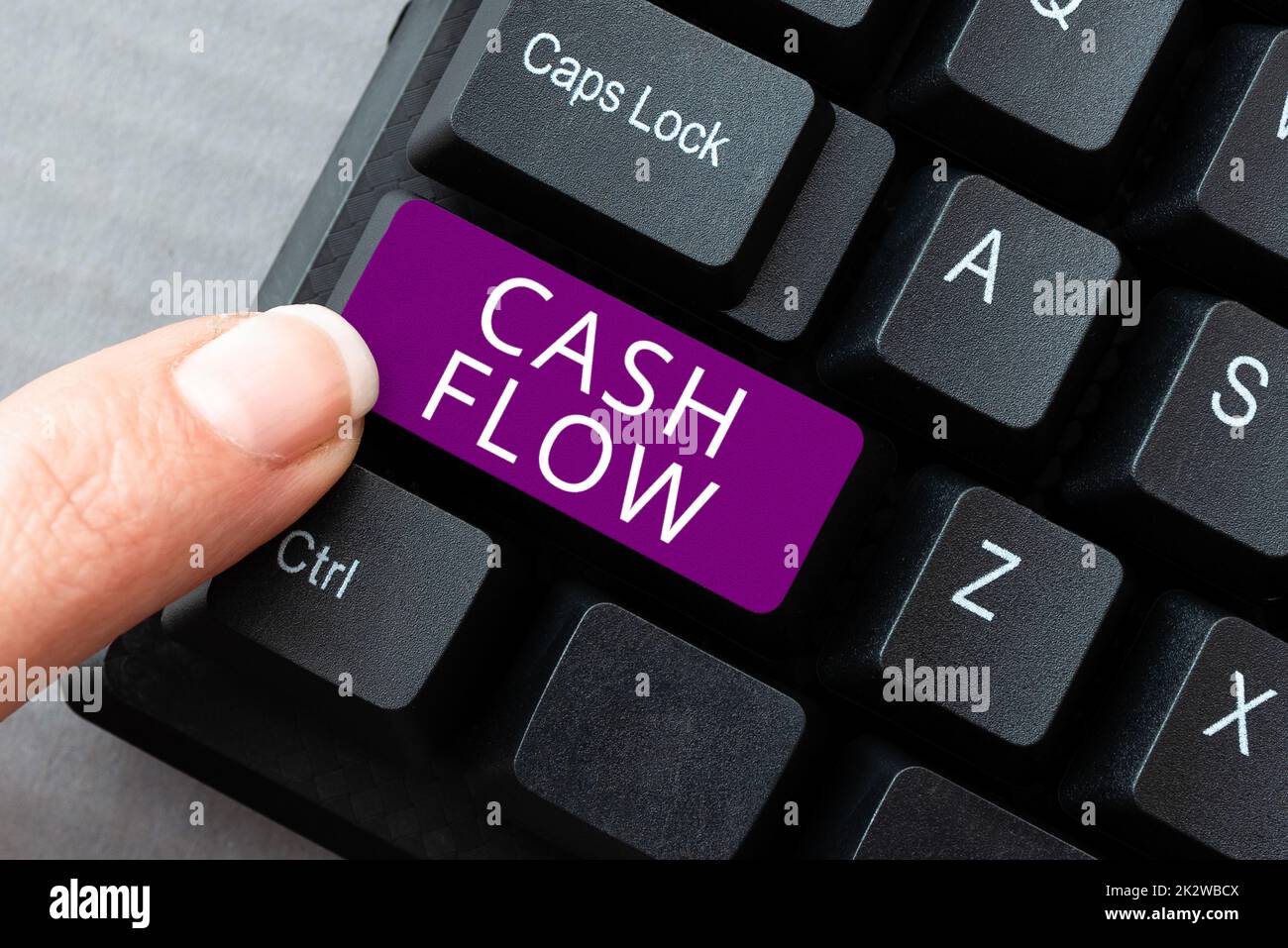 Inspiration mit Zeichen Cash Flow. Geschäftskonzept ein- und ...