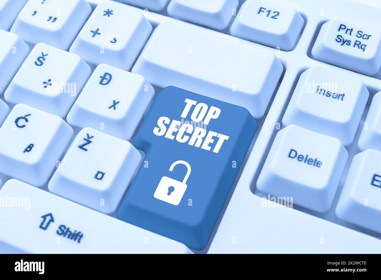 Konzeptionelle Darstellung Top Secret. Geschäftskonzept, das jemandem ...