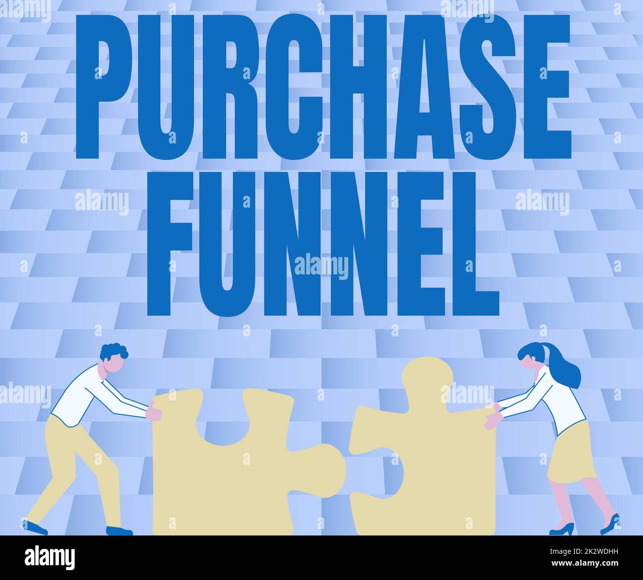 Text, der den „Inspiration Purchase Funnel“ zeigt. Konzeptfoto ...