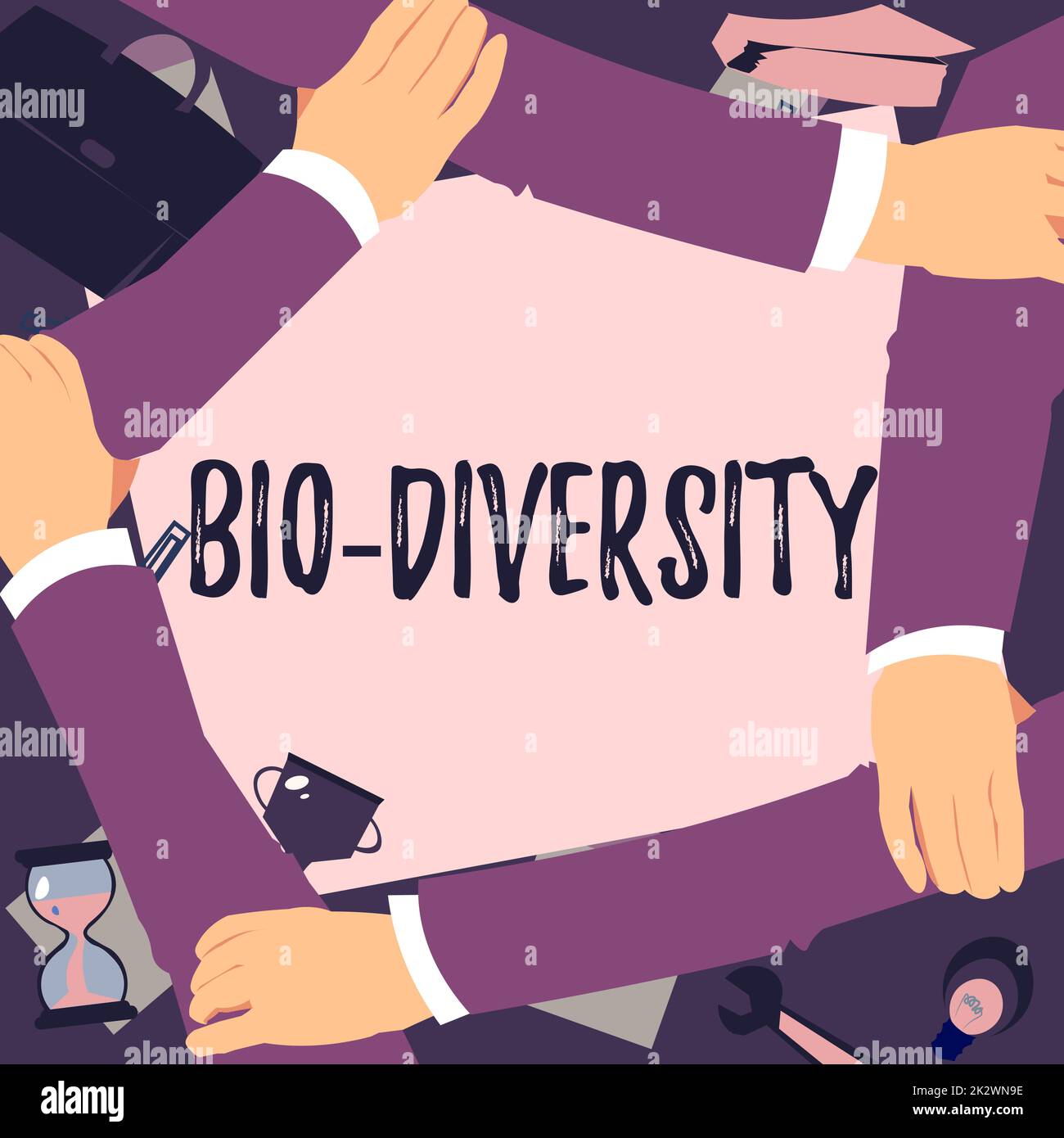 Konzeptionelle Darstellung Biodiversität. Ein Wort, das über die ...