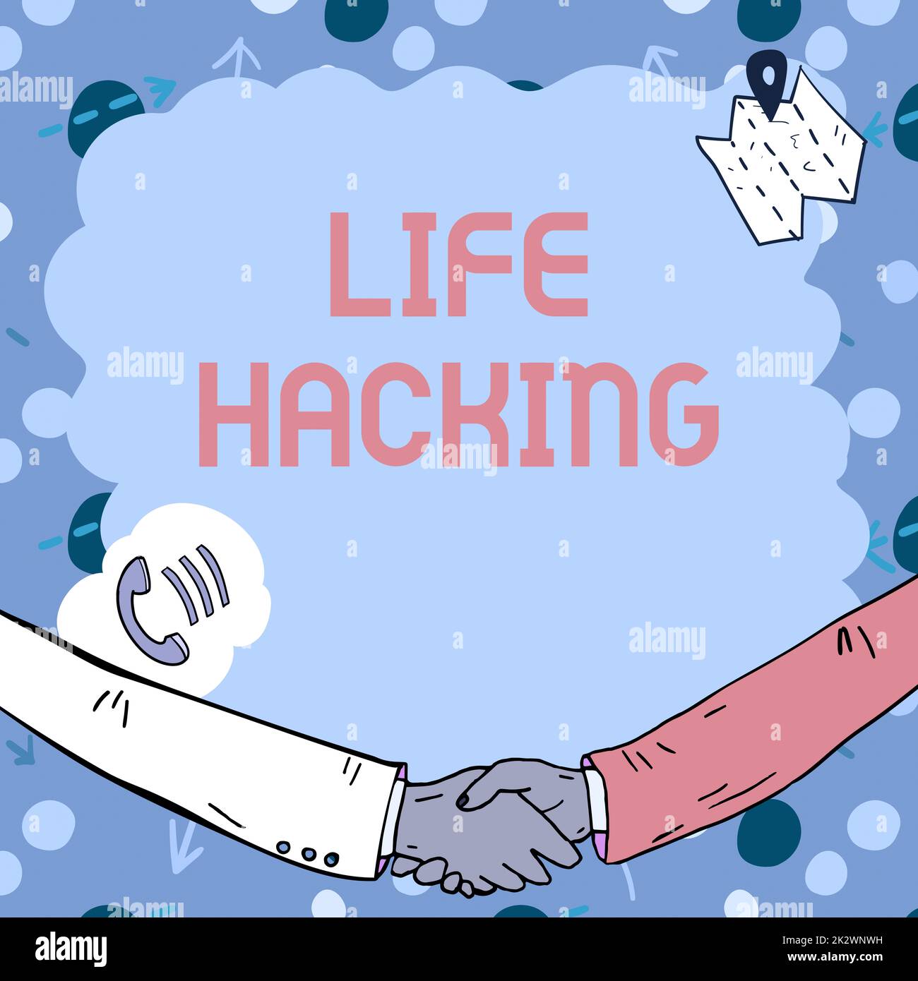 Inspiration mit dem Schild Life Hacking. Geschäftskonzept Einfache und ...