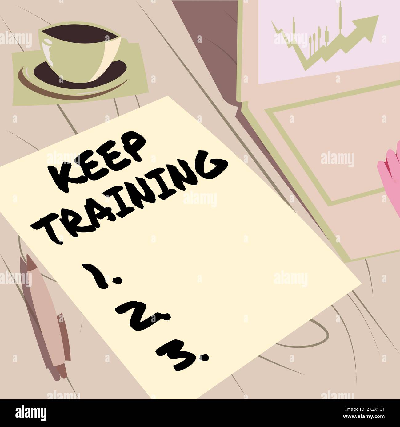 Schreiben Text anzeigen Schulung beibehalten. Konzeptionelles Foto ...