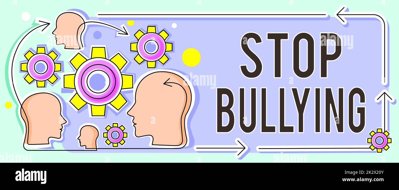 Schreiben Text anzeigen Stop Bullying. Das Internetkonzept bekämpft und ... Schreiben Text anzeigen Stop Bullying. Das Internetkonzept bekämpft und ...